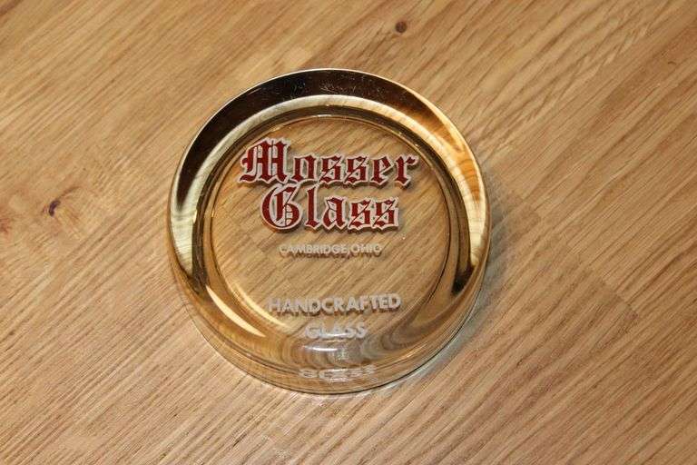 Mosser Glass Handcrafted Glass Plate With Cambridge, Ohio Marking ...
