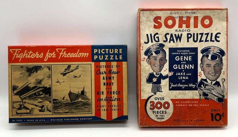 Vintage Fighters for Freedom and Sohio Puzzles - Auction Ohio