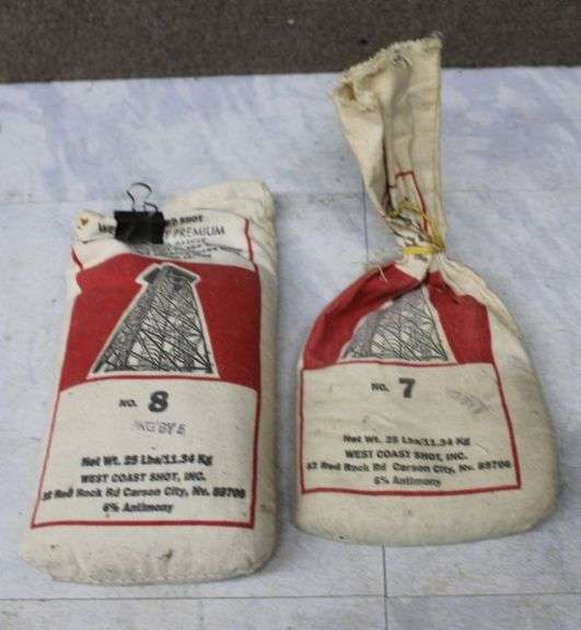 Two Bags of West Coast Premium Magnum Shot No. 7 and No. 8 - Auction Ohio