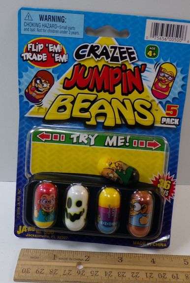 Crazee Jumpin' Beans 5-Pack Sealed on Card - Auction Ohio
