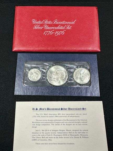 Bicentennial Silver Uncirculated Coin Set - Auction Ohio