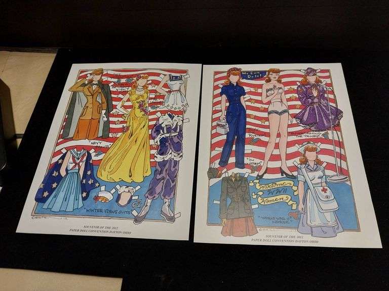 2012 Paper Doll Convention Souvenir Set Featuring Wartime Women ...