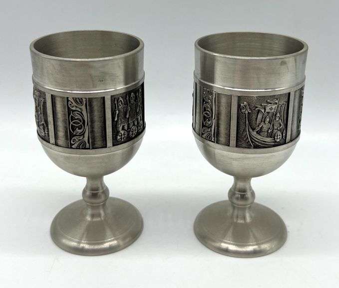 Konge Tinn Pewter Cordial Cups - Auction Ohio