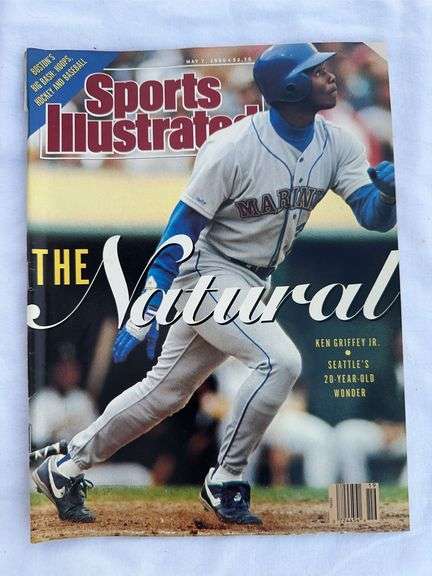 A May 7, 1990 sports illustrated new stand copy of Ken Griffey Junior ...