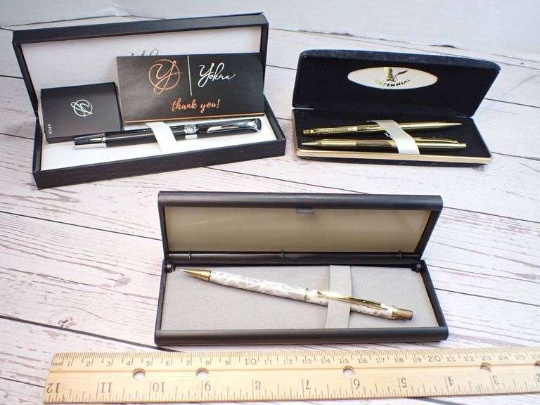 Three Writing Sets with Cases - Auction Ohio