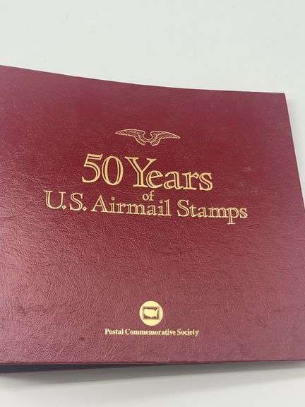 Commemorative Album: ’50 Years of U.S. Airmail Stamps’ by the Postal ...