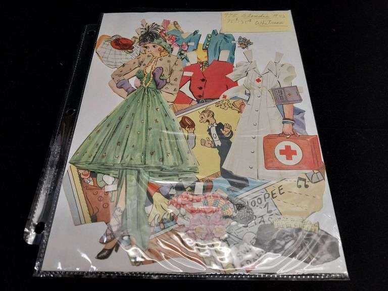 Paper Doll Cutouts Featuring Vintage and Fashionable Outfits - Auction Ohio