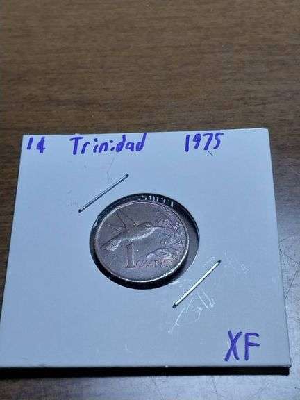 1975 Trinidad and Tobago 1 Cent Coin – XF Condition - Auction Ohio