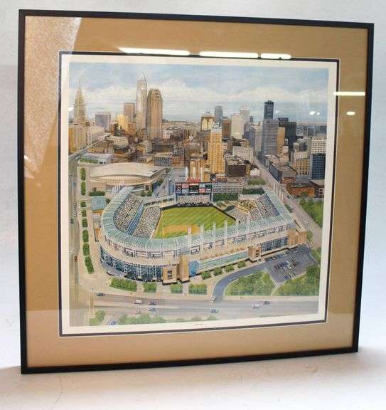SIGNED AND NUMBERED PRINT JACOB’S FIELD BY J. TRUSILO. - Auction Ohio
