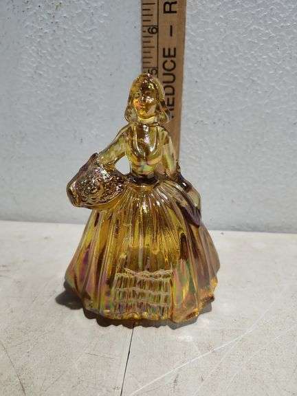 Wheatonware Colonial Carnival Glass Woman Figure - Auction Ohio