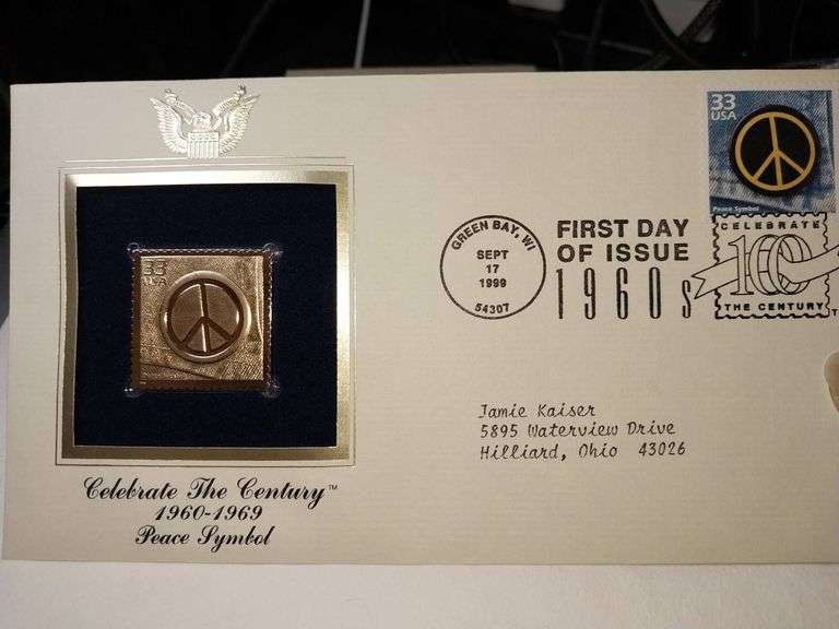 Celebrate the Century 1960-1969 Peace Symbol First Day Issue, 1999 ...