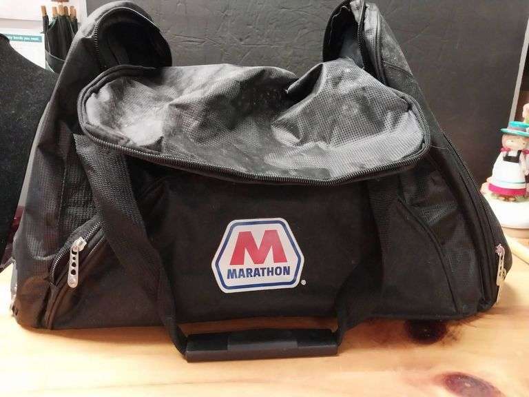 Black Marathon Brand Soft-Sided Bag with Interior and Exterior Pockets ...
