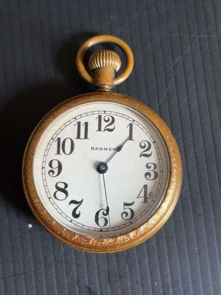 Banner Open Face Pocket Watch - Auction Ohio