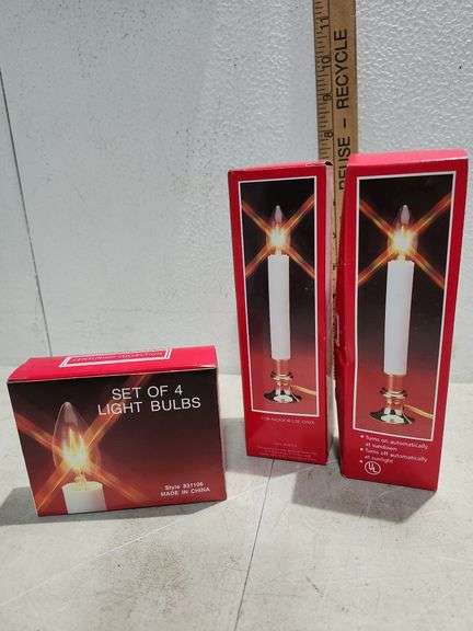 2 Sensor Candle Lamps & Set Of 4 Light Bulbs - Auction Ohio