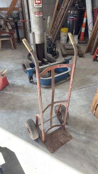 Used Hand Truck with Flat Base and Pneumatic Tires - Auction Ohio