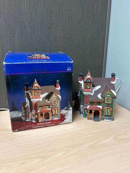 Holiday Time Victorian House Vintage Village Decor With Original Box ...