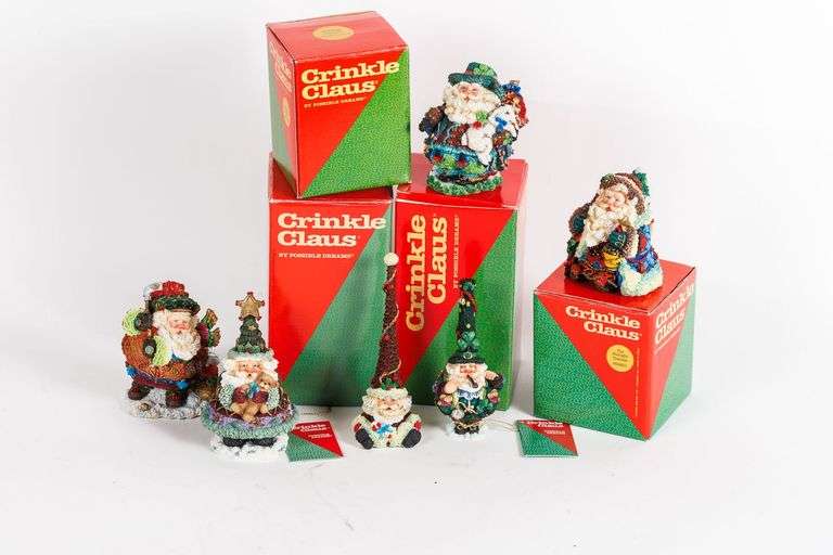 Vintage Crinkle Claus Figurines - Auction Ohio
