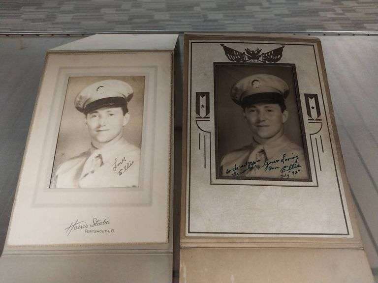 Two 1942 Military Portrait Photographs Signed ‘Eddie,’ in Original ...