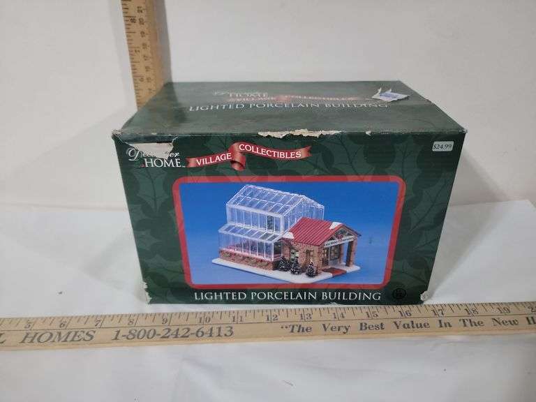 December Home Lighted Porcelain Building Village House - Auction Ohio