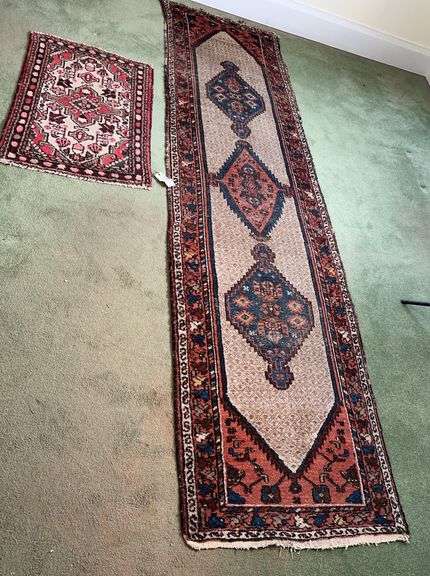 Red and Tan Runner and Small Rug - Auction Ohio