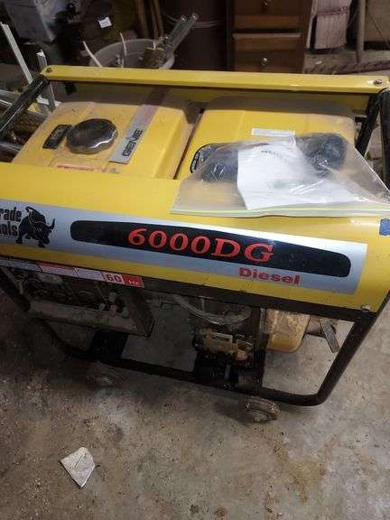 Bosch Diesel 10 HP Generator 6000 DG, Spins Freely - Auction Ohio