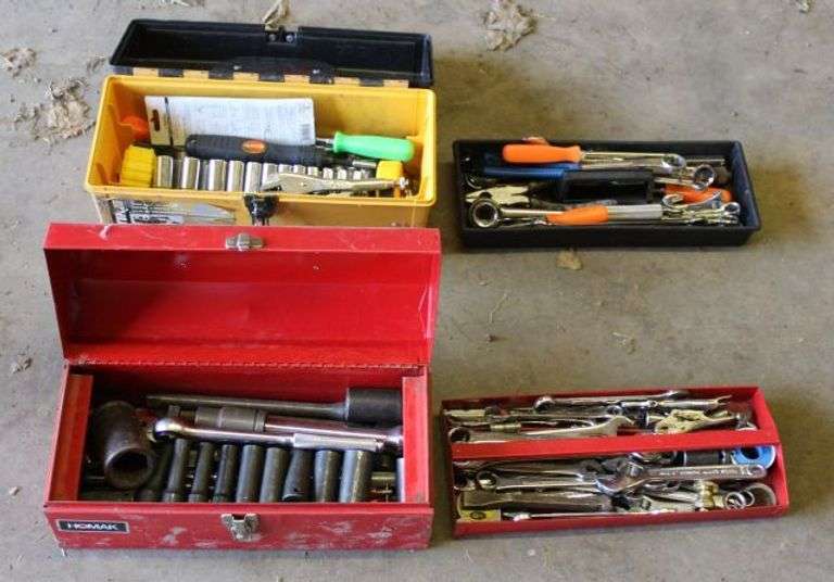 Toolboxes with Hand Tools, Wrenches, and Sockets - Auction Ohio