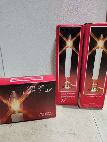 2 Sensor Candle Lamps & Set Of 4 Light Bulbs - Auction Ohio
