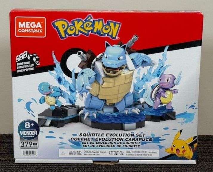 **NEW** MEGA Pokémon Squirtle Building Toy Kit with 3 Action Figures ...