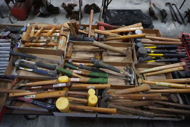 17 Lots of Hammers, Power Tools, Hand Tools,Kitchen items, Furniture ...