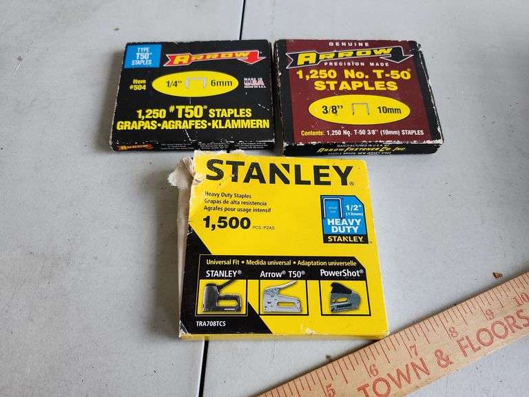 Staples 1/4" Arrow, 3/8" Arrow & 1/2" Stanley - Auction Ohio
