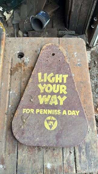 Vintage Light Your Way Sign - Auction Ohio