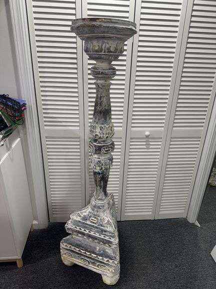 Architectural Salvage unusual tall column/planter - Auction Ohio