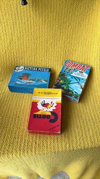 Vintage Board Games: Goof Off, Combat, Picture Puzzle - Auction Ohio