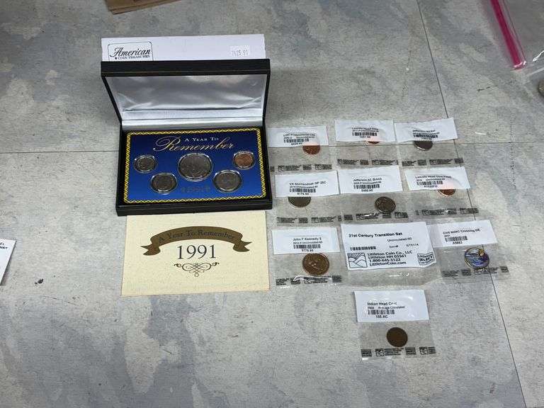 1991 ‘A Year to Remember’ Coin Set and Assorted Modern U.S. Coins in ...