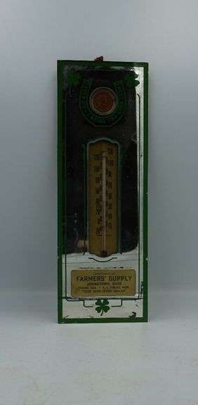 Vintage advertising wall thermometer – mid-century “Lucky Penny” mirror ...