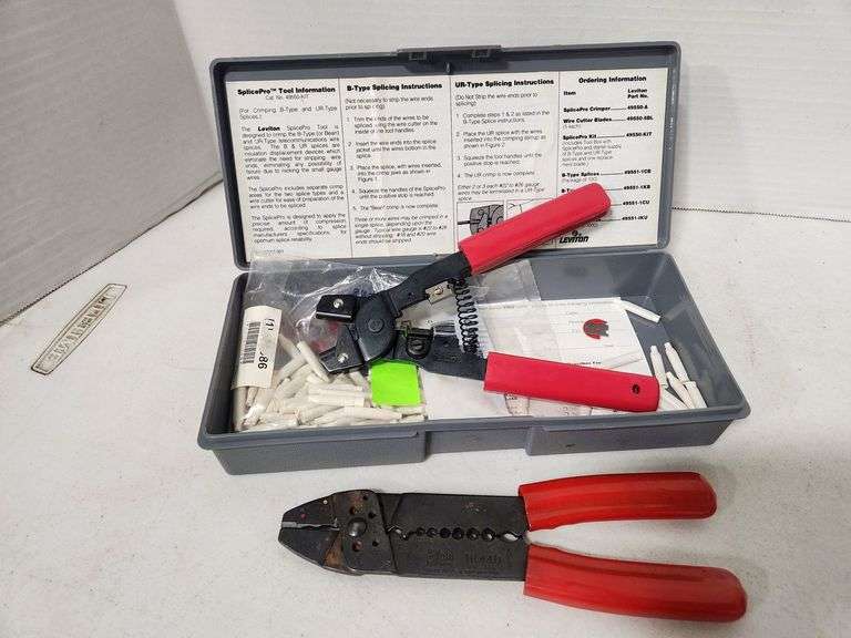 Leviton SplicePro Kit & 3M Wire Cutting & Crimping Tool - Auction Ohio