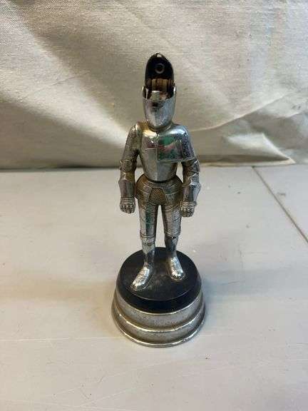 Metal Figural Knight Lighter on Round Base - Auction Ohio