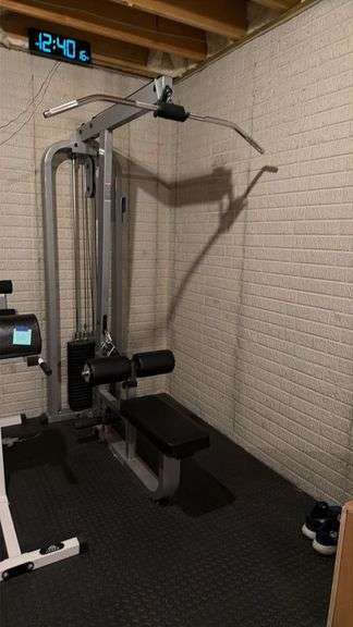 Body-Solid Lat Machine with Weight Stack - Auction Ohio