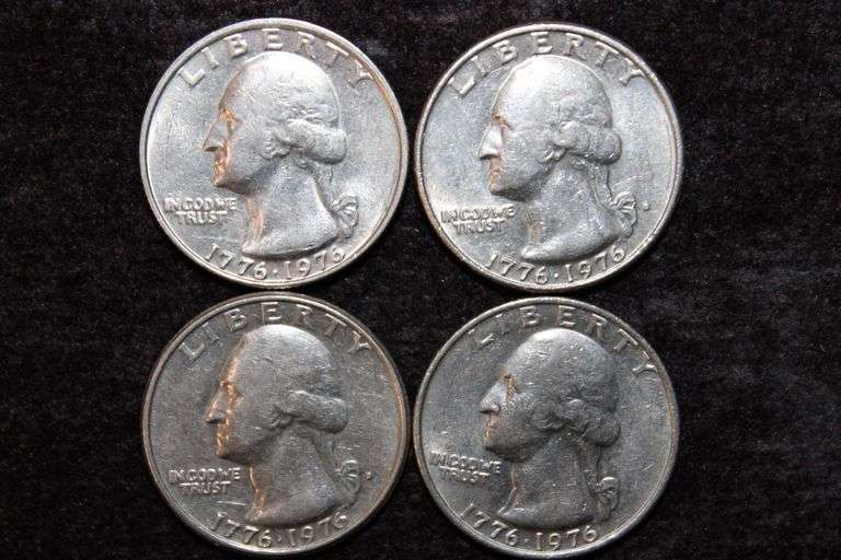 Four Uncirculated 1976 Bicentennial Quarters - Auction Ohio