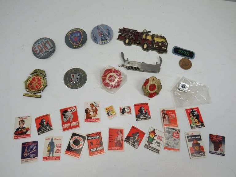 Fire Related Pins and Stamps - Auction Ohio