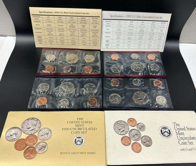 U.S. Uncirculated Coins Sets 1990 & 1992 - Auction Ohio
