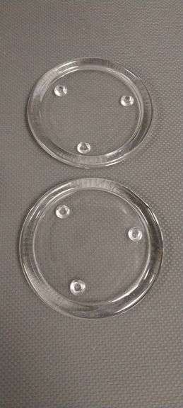 Round Clear Glass Coasters with Four Raised Feet - Auction Ohio