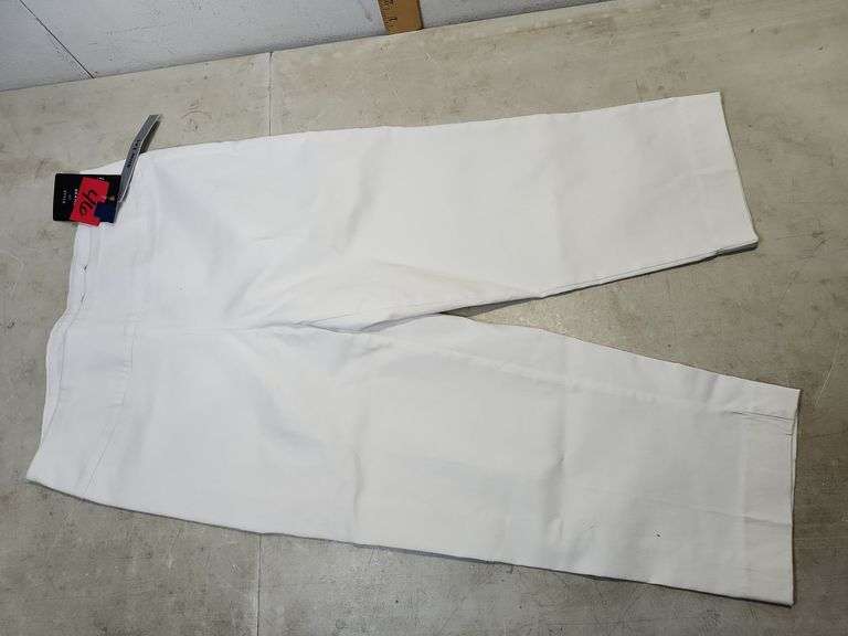 Zac & Rachel Slim Leg Optic White Petite Size 8P - Auction Ohio