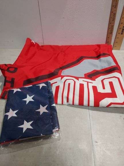 Ohio State Shower Curtain & New American Flag - Auction Ohio