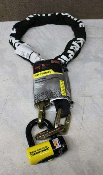 Kryptonite New York Fahgettaboudit Chain with New York Disc Lock ...