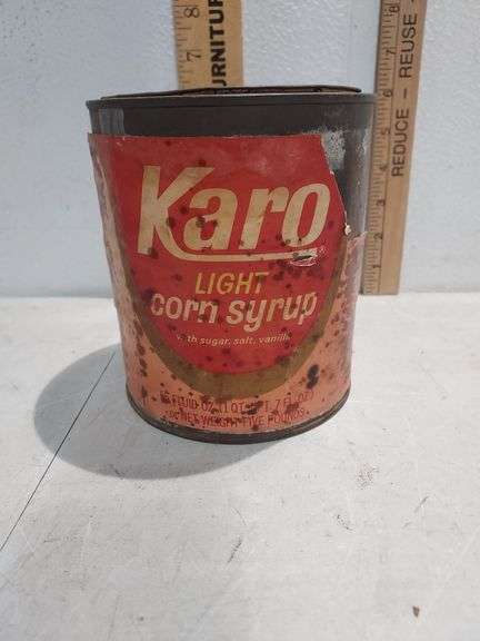 Vintage Karo Light Corn Syrup Tin 6''X5'' - Auction Ohio