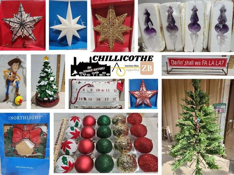 CHILLICOTHE: New Christmas Trees, Tree Toppers & More - Auction Ohio
