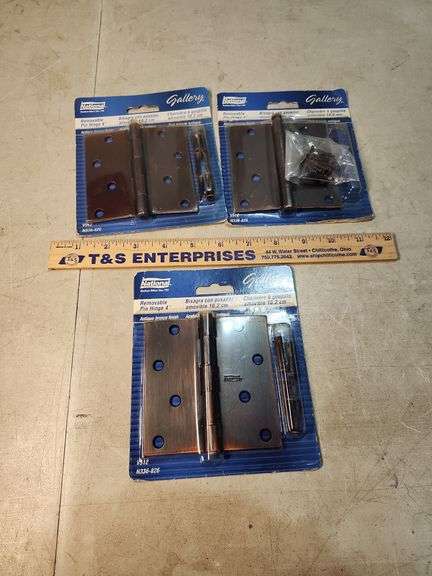 3 Gallery Ational Removable Pin Hinges 4" - Auction Ohio