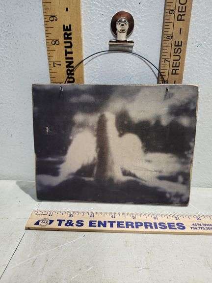 Folk Art Wooden Plaque Angel 8''X6'' - Auction Ohio