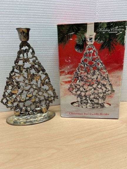 Godinger Silver Art Christmas Tree Candle Holder With Box – Holiday ...
